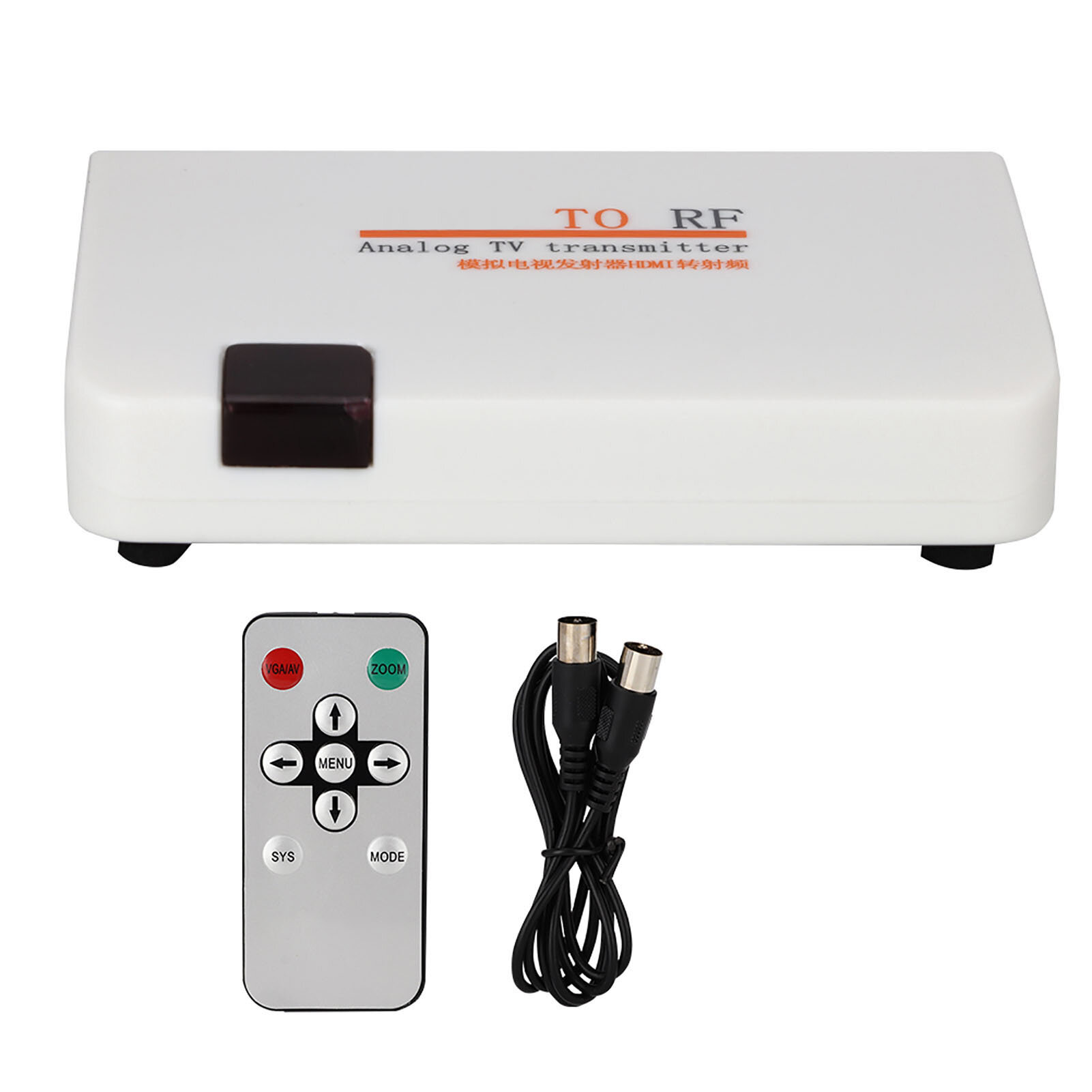 Коаксиальный конвертер HDMI-RF с поддержкой 480I, 480P, 576I, 576P, 720I, 720P, 1080I, 1080P, совместим с британской вилкой 100 240 В