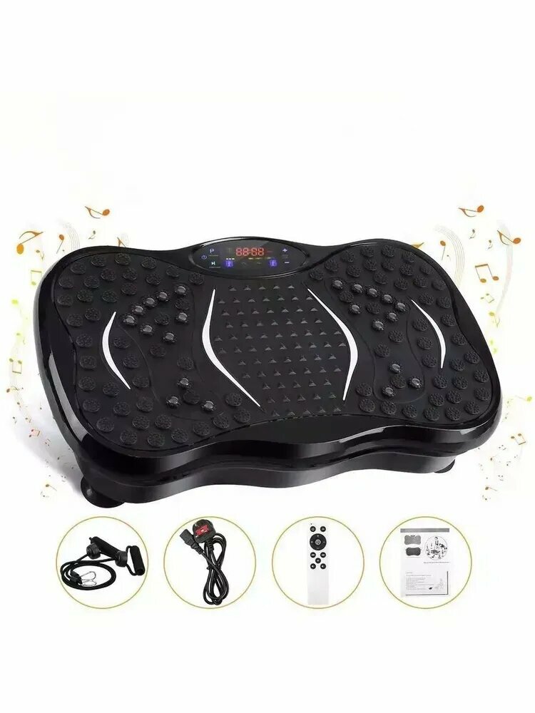 Виброплатформа BeShape, черная, с пультом ДУ, антискользящее покрытие