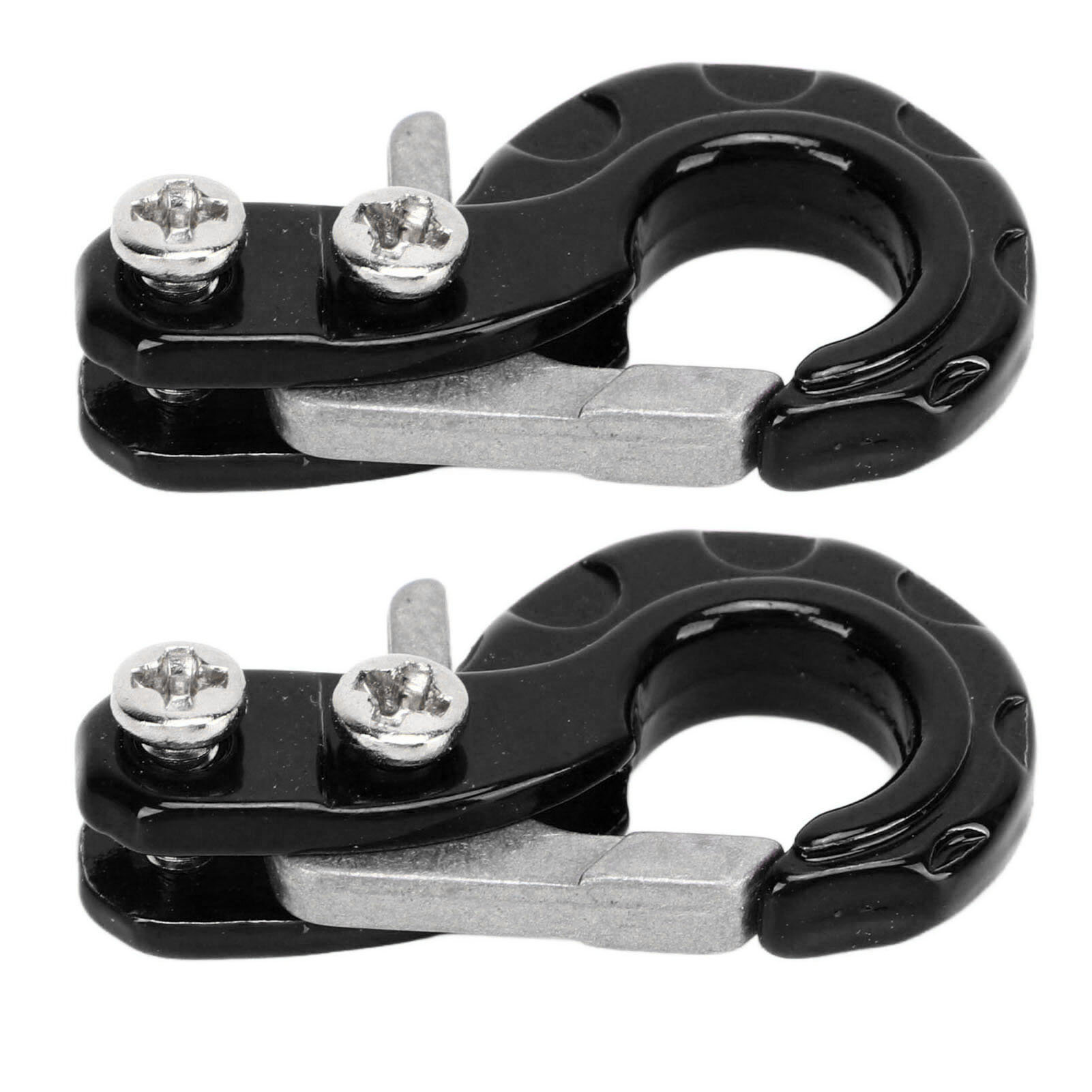 1/10 RC лебедка прицеп крюк алюминиевый сплав гоночный тяговый трос крюк для скалолазания автомобиля черный 2 шт