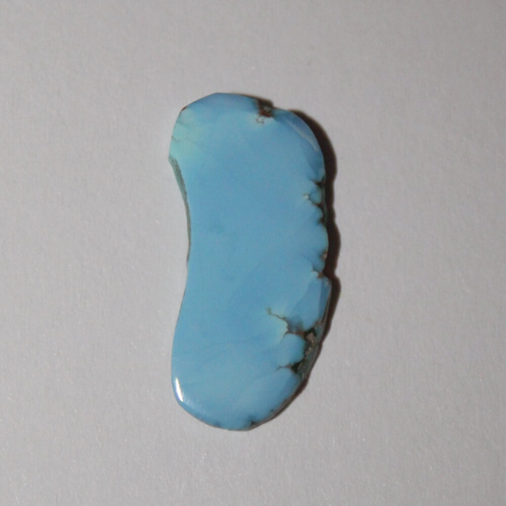 Кабошон Бирюза, Казахстан, натуральный камень, 19х8х3 мм, "True Stones"