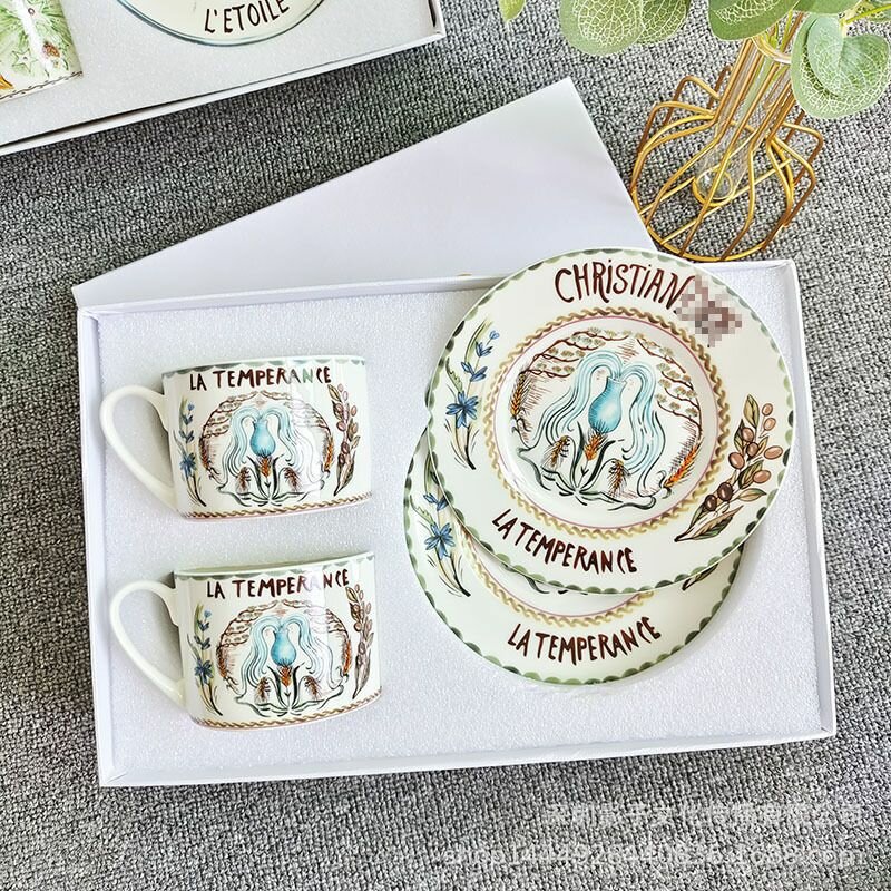 Керамический костюм DIOR-LHX из кофейной чашки, костяной фарфор