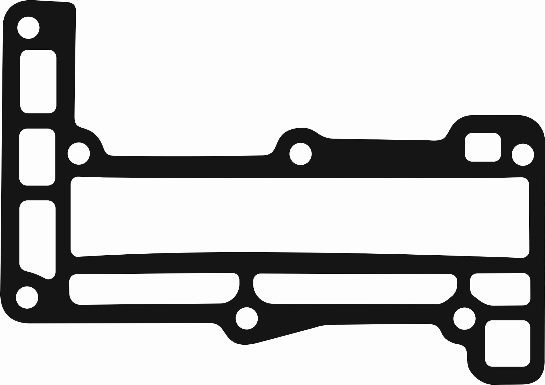 Прокладка выпускного коллектора лодочных моторов Yamaha 6, 8 (6G1-41112-A1-00; 6G1-41114-A0-00) зел.