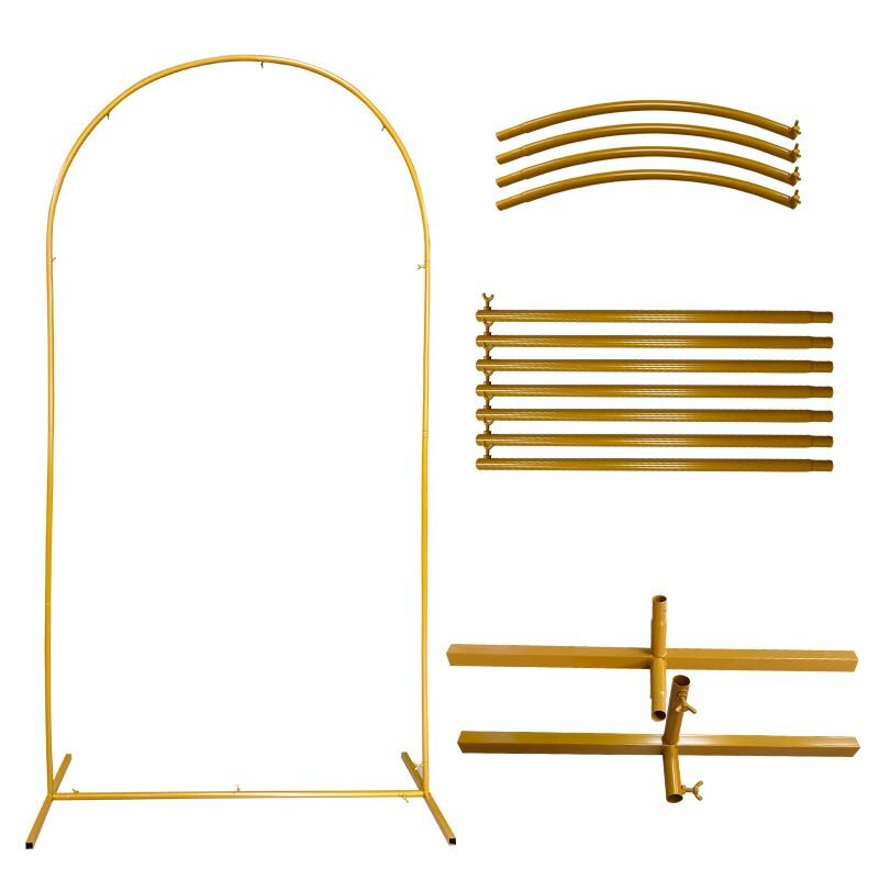 Каркас для фотозоны "Аксессуар для воздушного шара", изогнутый, золотой, 49см, пластик