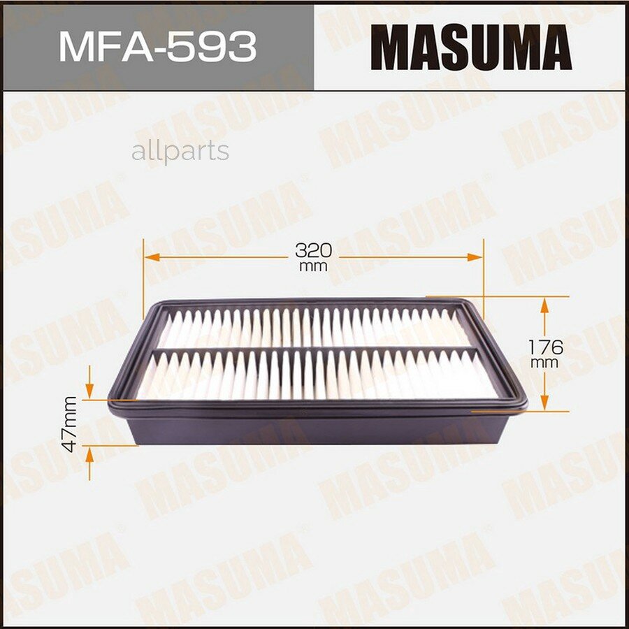 MASUMA MFA-593 фильтр воздушный!\ Mazda 626/MPV 2.0i/TDi 98>