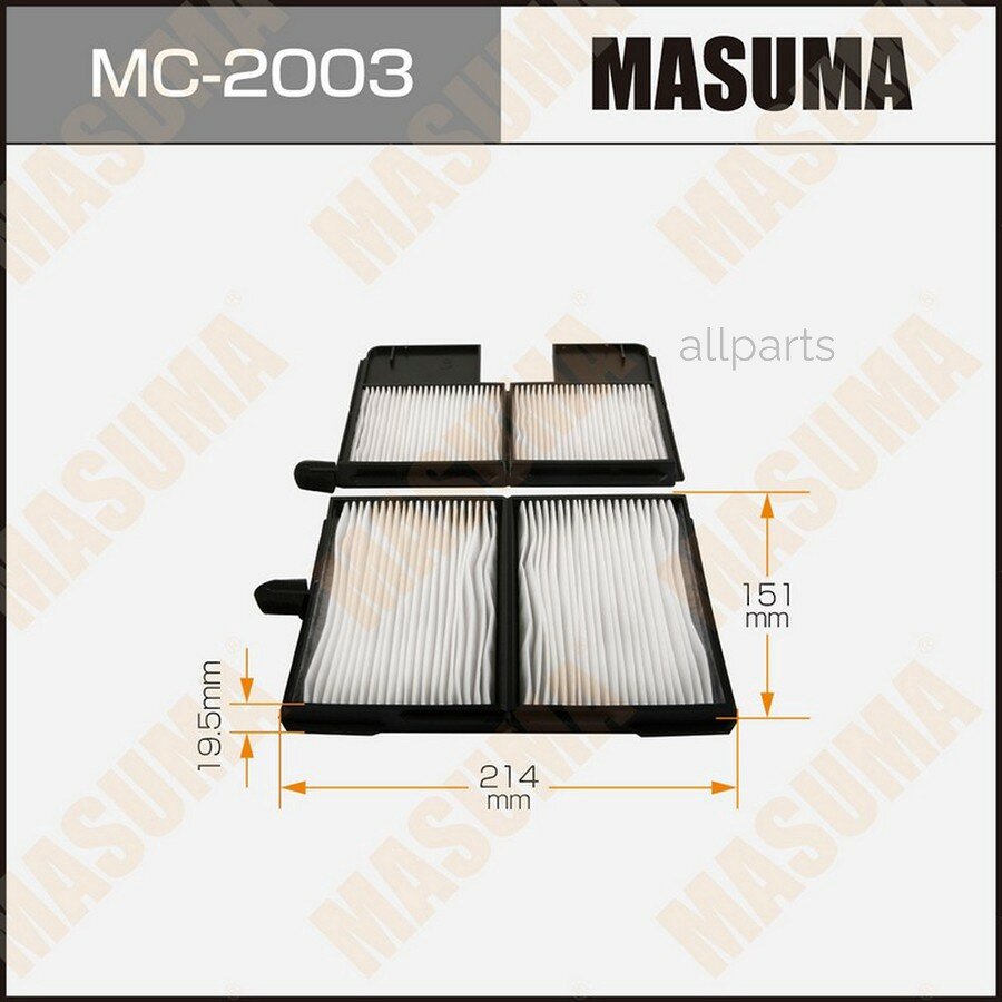 MASUMA MC-2003 фильтр салона! 2шт.\ Toyota Picnic XM10 96>/Avensis