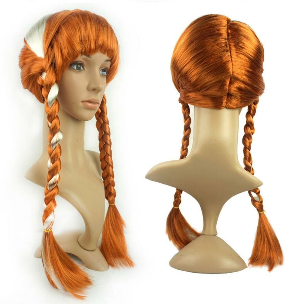 Синтетический парик с длинной косой для косплея, костюма на Хэллоуин, Рождество, вечеринку или повседневной носки