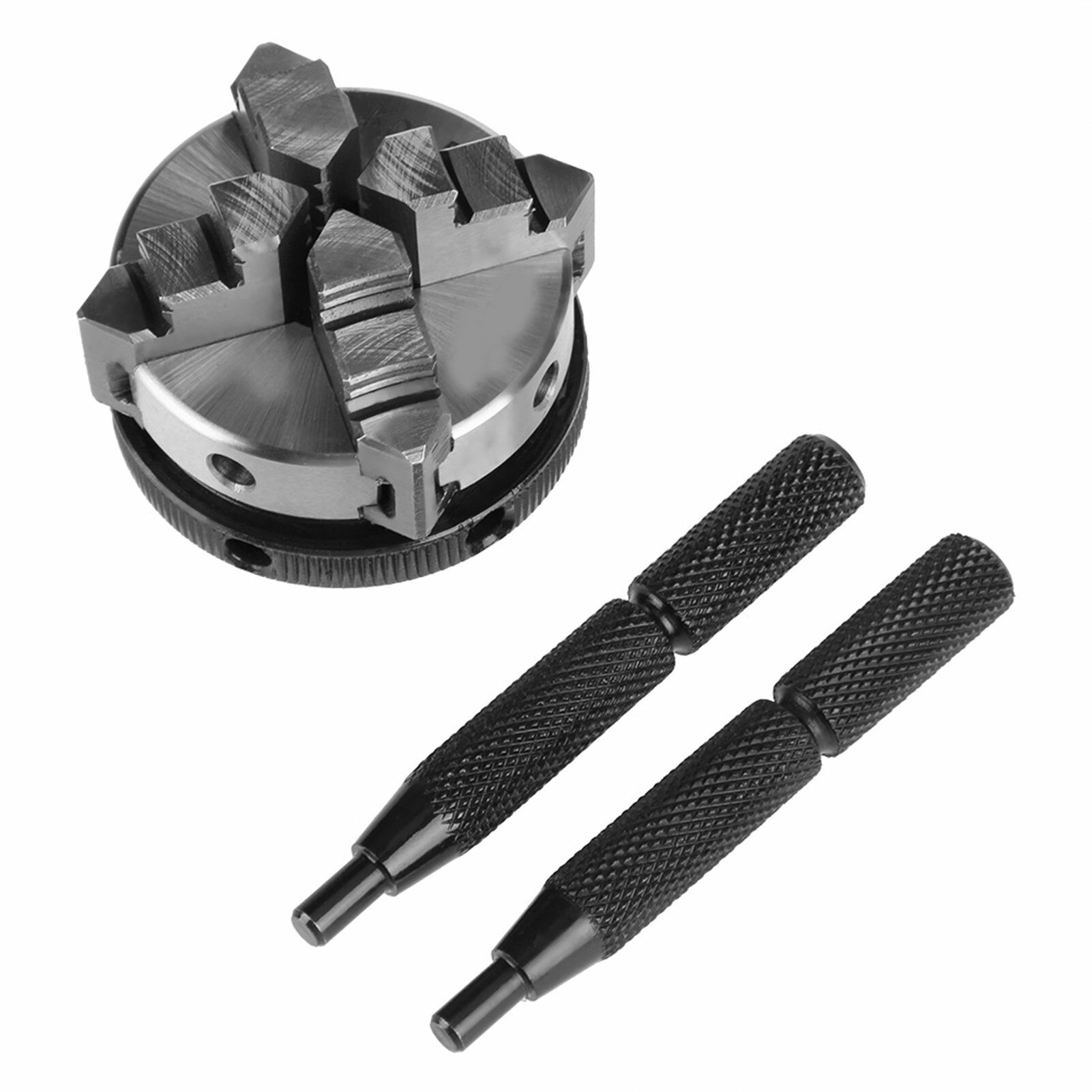 50-мм мини-патрон с 4 кулачками, реверсивный, самоцентрирующийся, с ручным креплением на резьбе M14, K02-50