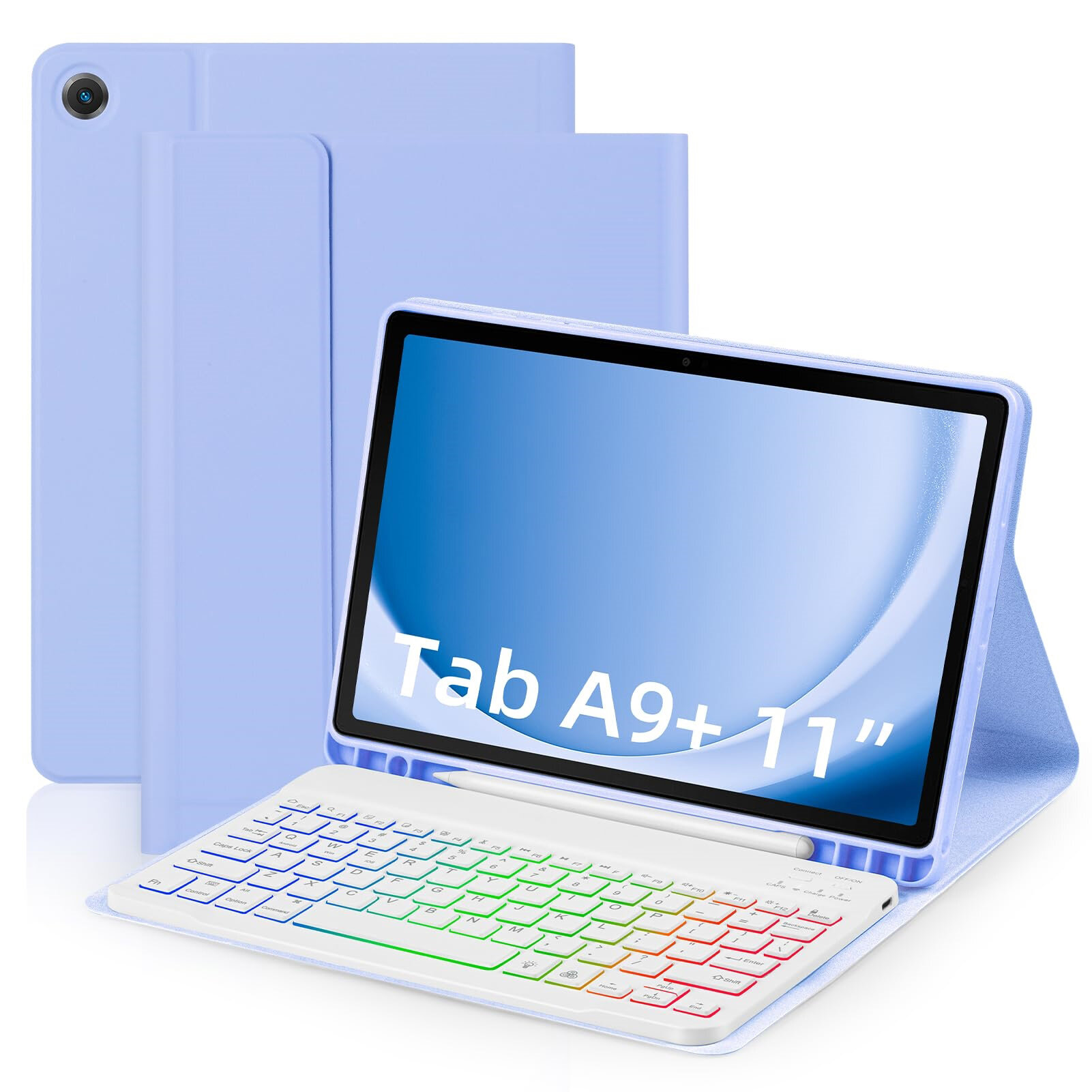 Практичный чехол-клавиатура для Samsung Galaxy A9 Plus 5G обеспечивающий удобство работы на планшете с функцией ноутбука