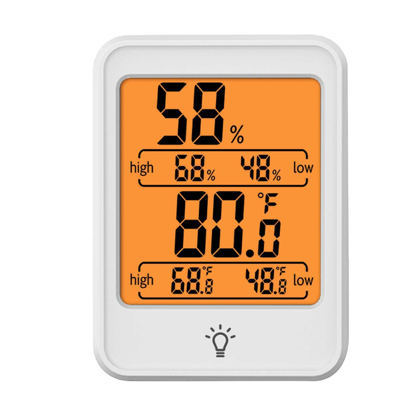Цифровой термометр гигрометр прозрачный дисплей Высокая точность Внутренняя электронная температура измеритель влажности для домашнего офиса белый