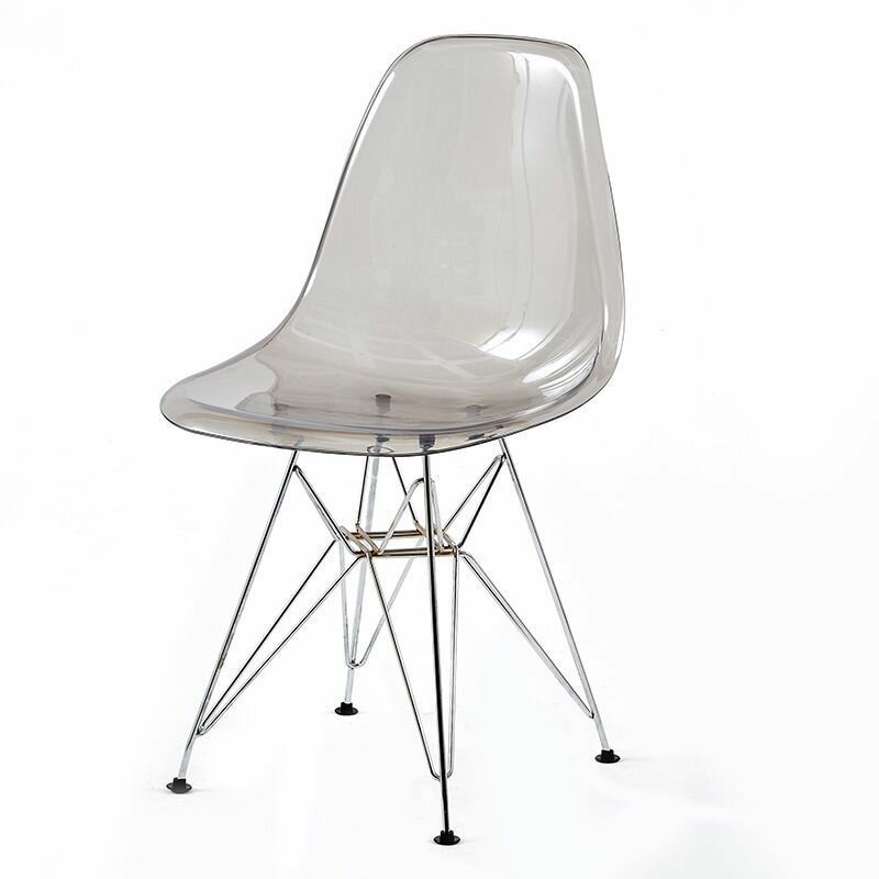 Стул обеденный DOBRIN CASPER LMZL-PC818A, прозрачный, серый, 42 см x 46 см x 81см