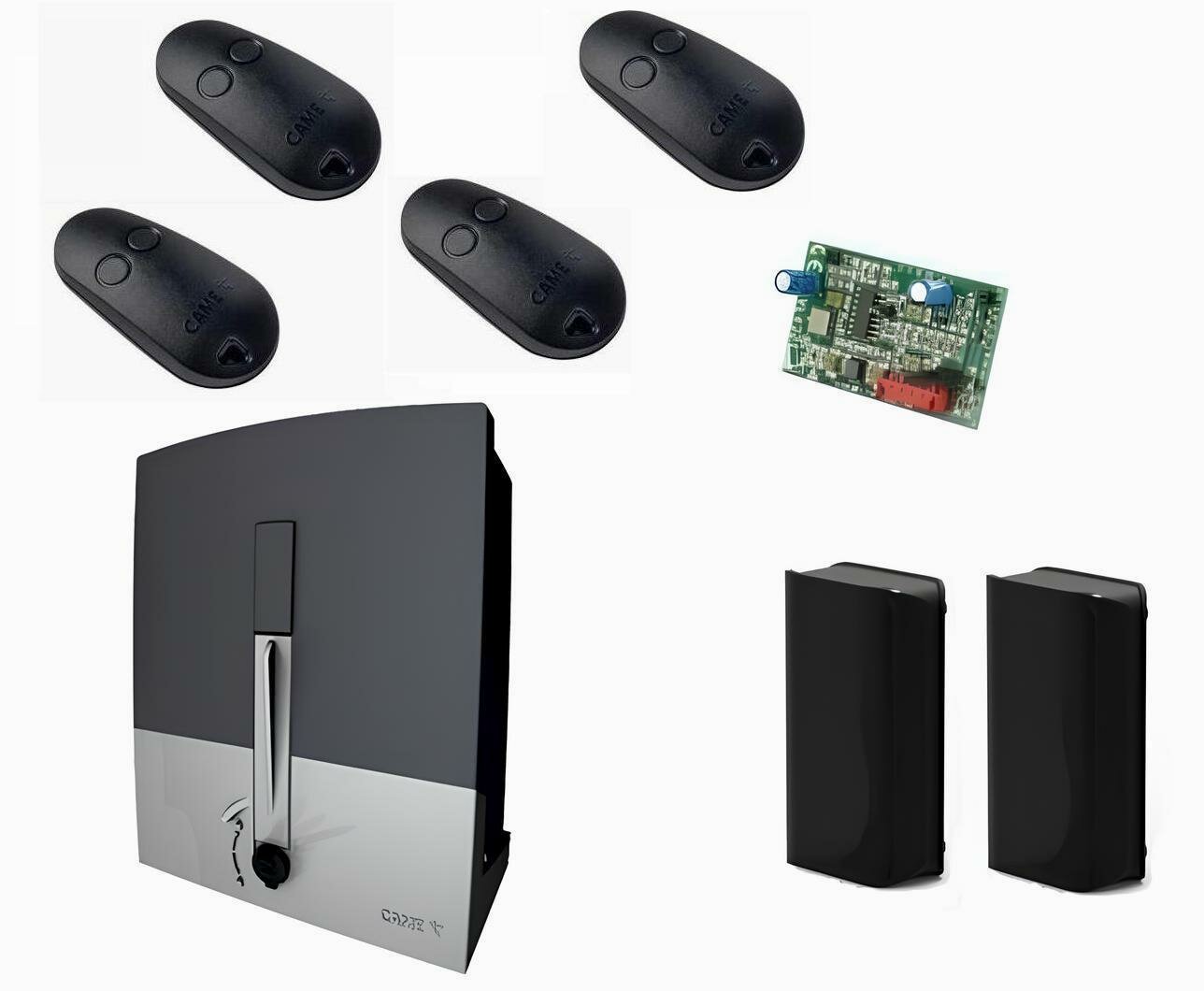 Автоматика для откатных ворот BXL04AGS KIT-FA-T4, комплект: привод, радиоприемник, 4 пульта, фотоэлементы