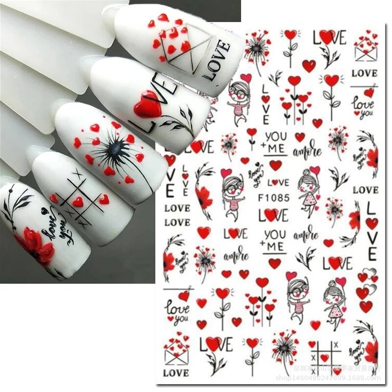 Наклейки для ногтей LOVE F1085