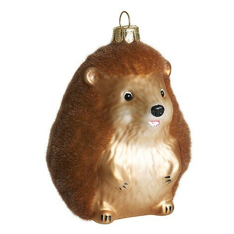 Игрушка на елку Ежик пушистый, 10см