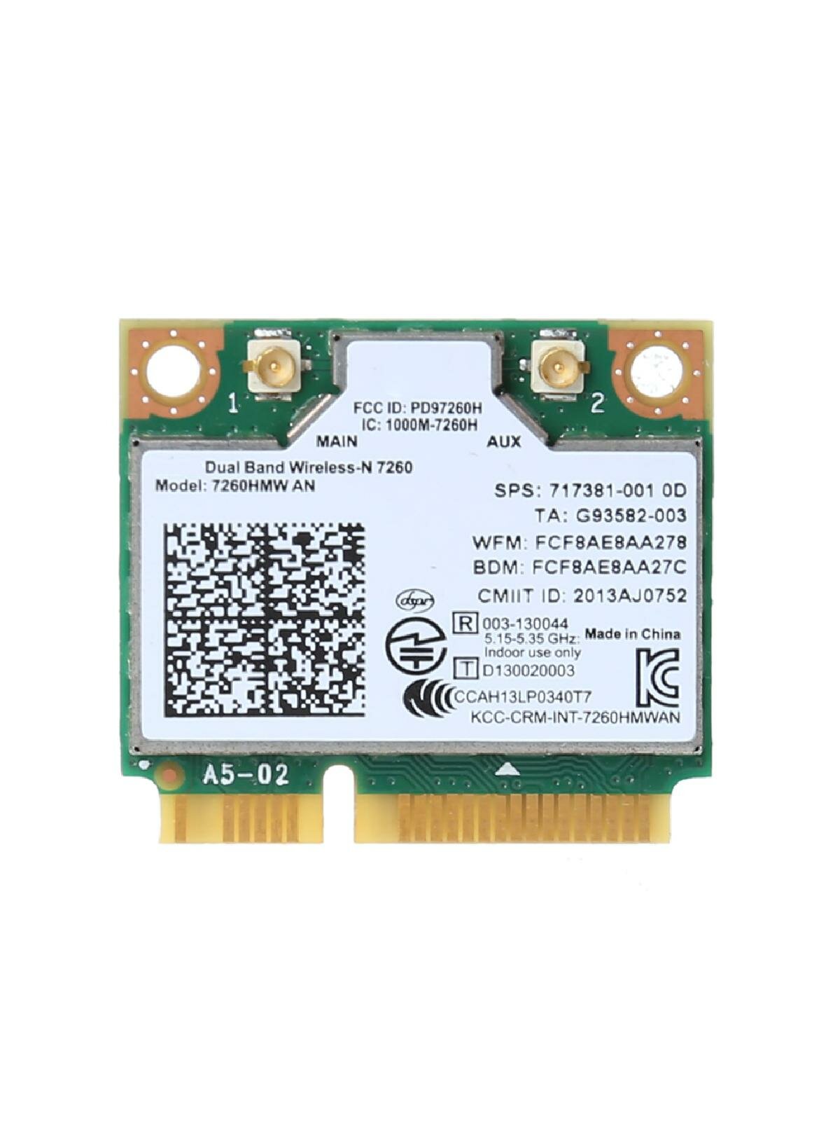 300Mbps Dual Band Wireless-N 7260 7260HMW AN Half Mini Pci-e Wireless Wifi Bluetooth-compatible 4.0 Wlan Card for Intel