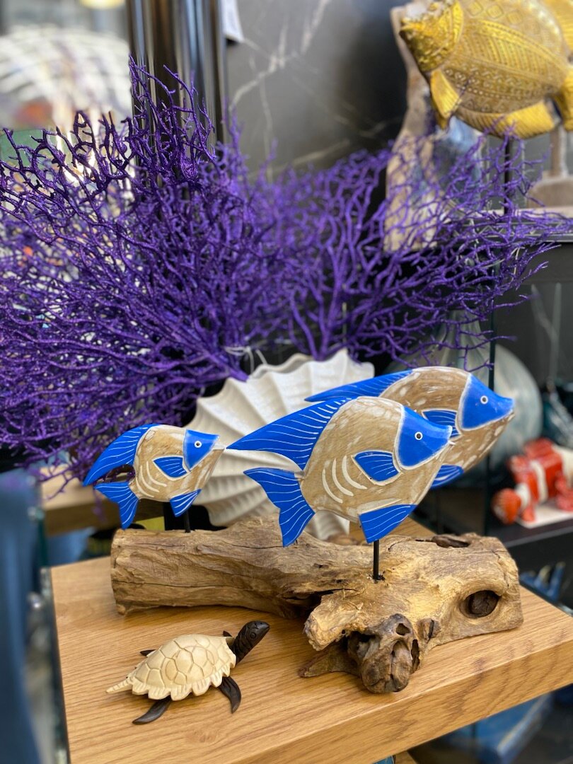 Статуэтка Рыбы Casaentera CE12-7721544 синий/коричневый 250х100х300h