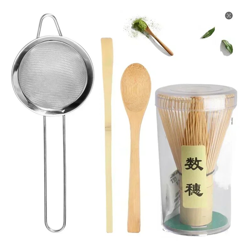 Набор для матча из бамбука 4 шт. A-02