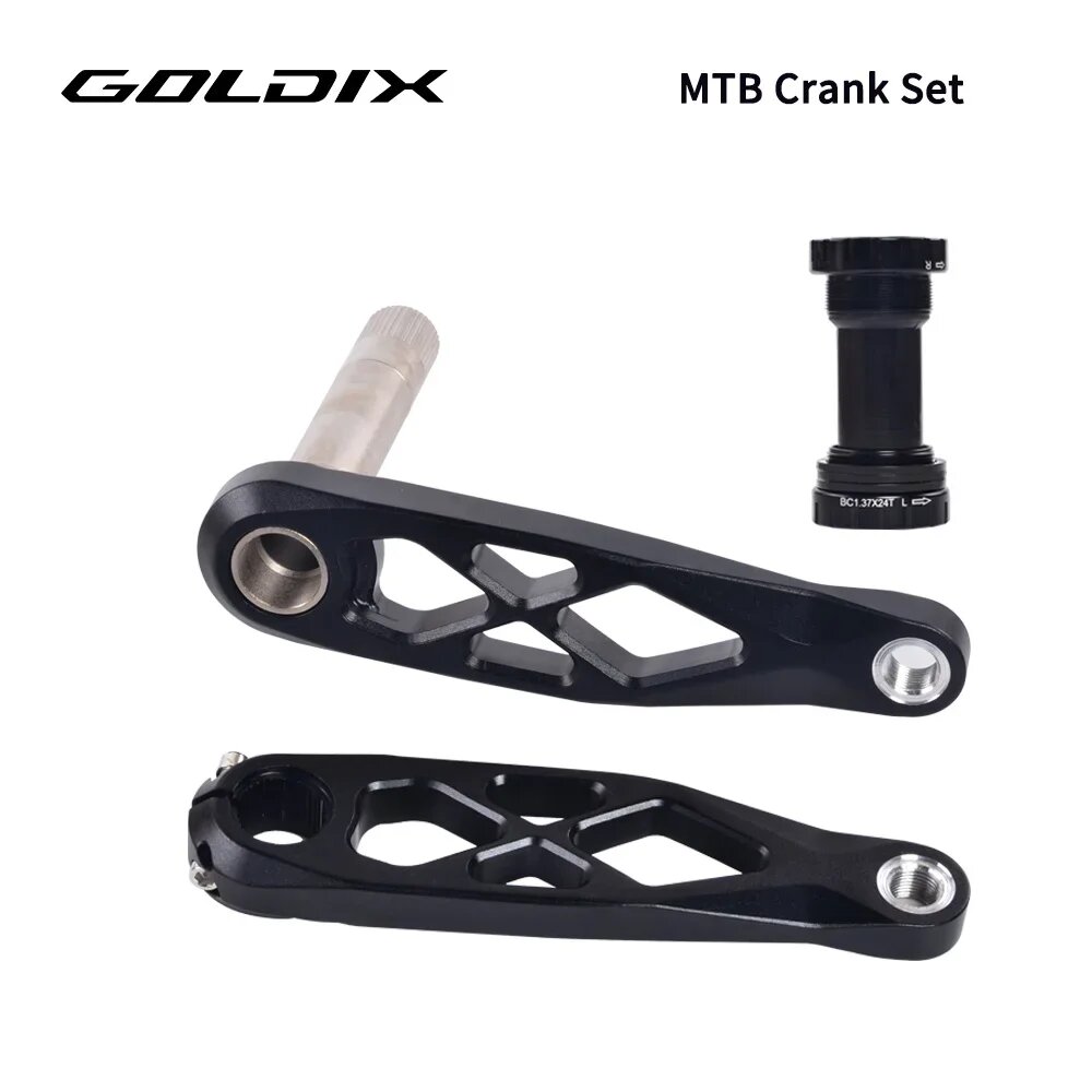 GOLDIX Шатуны для горных велосипедов M88 алюминиевые 165/170/175 мм 175mm, Crank BB