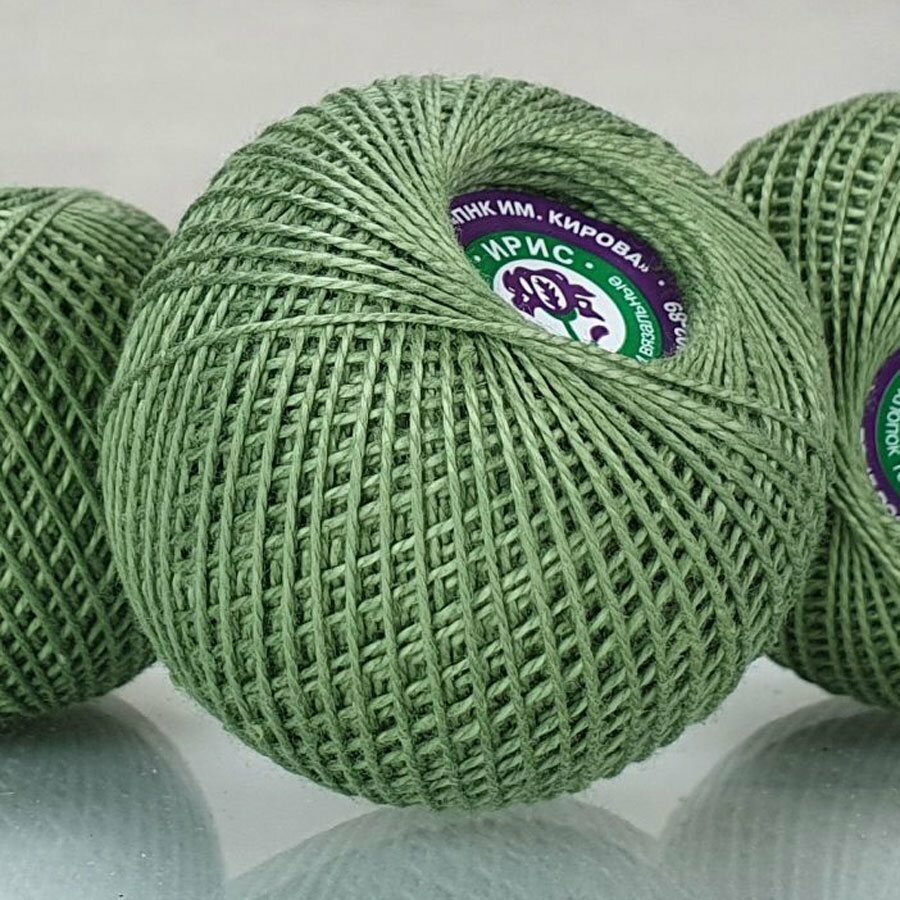 Пряжа ПНК им. Кирова ирис 20 4404 хаки (4 мотка)