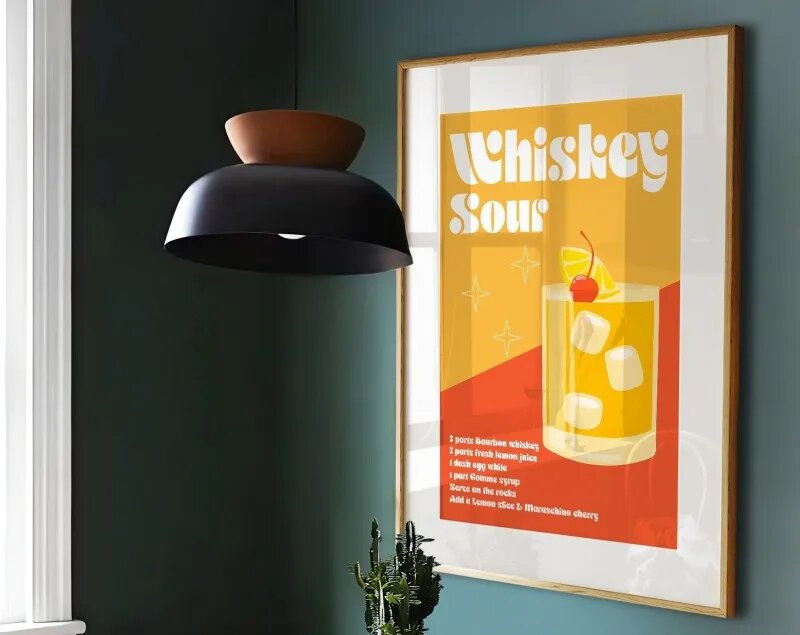 Фруктовый Напиток Сангрия Печать На Холсте Современный Стиль Бар Клуб Домашний Декор Без Рамы Вертикальный Прямоугольник Муль.