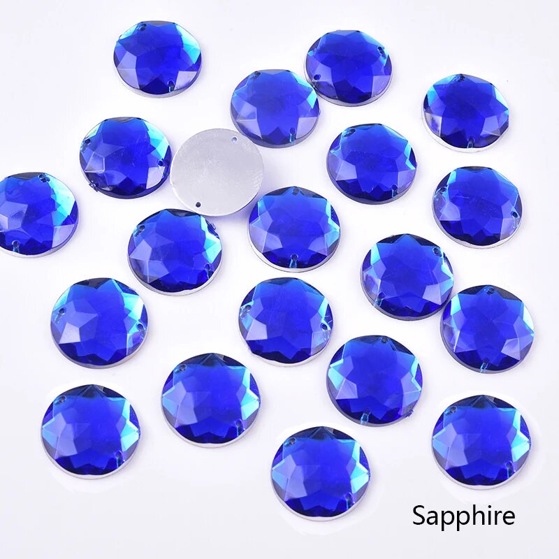 Стразы синие Sapphire 8mm 100шт