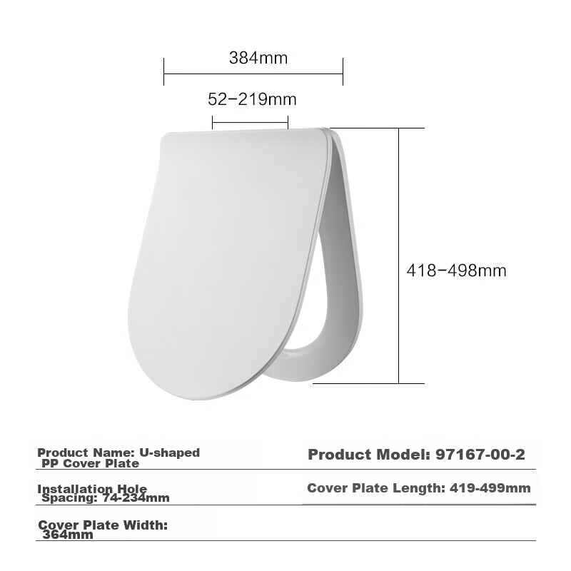 JOMOO Toilet Seat Cover, Universal Bathroom Slim Standard Toilet Ring, Slow-Close Quick-Release Cover, Toilet Accessory, U-Shaped 97167