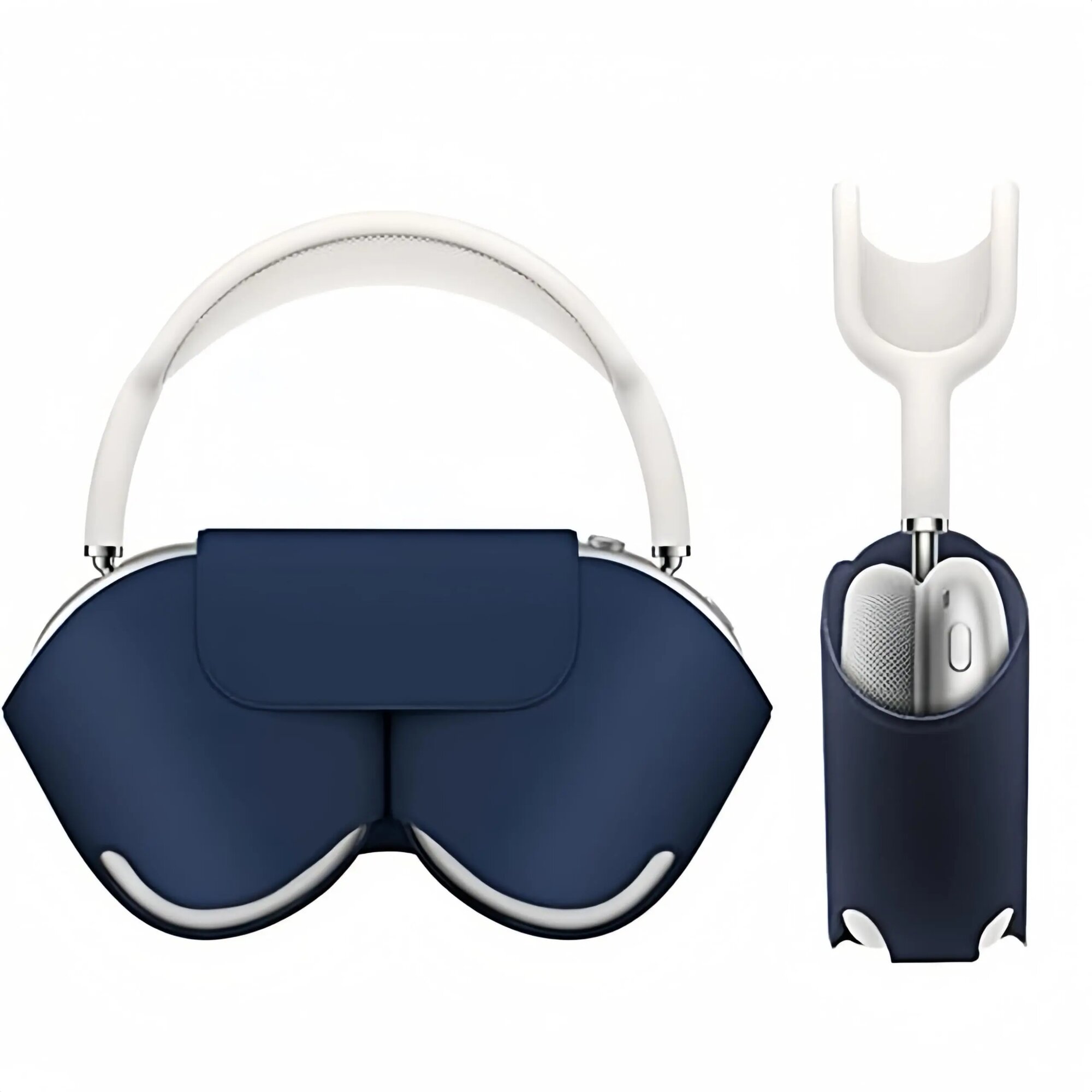 Кожаный чехол для AirPods Max dark blue