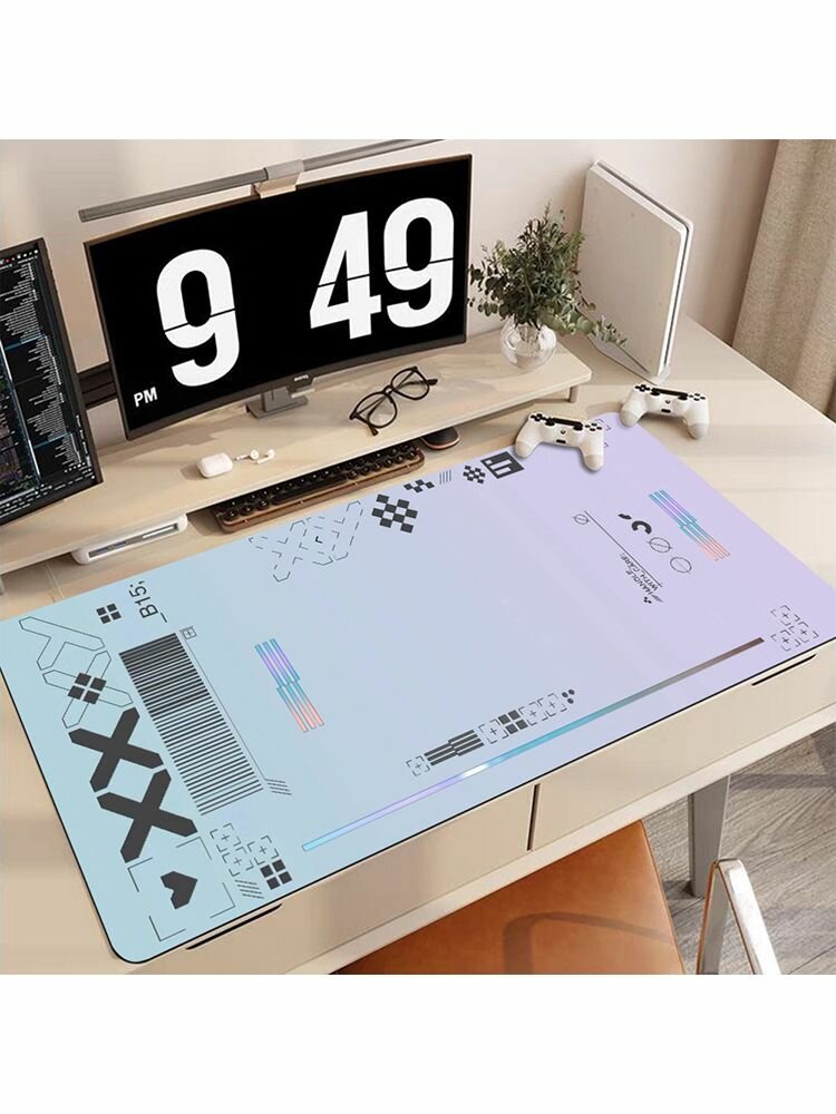CSGO Игровой коврик для мыши Обычный коврик для мыши, XXXL, кремовый, сиреневый