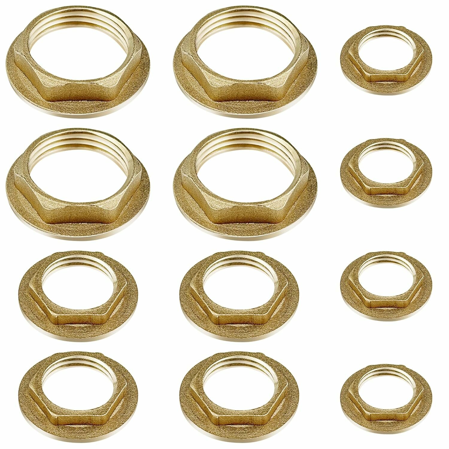 12 штук фланцевых шестигранных гаек, контргайки, латунные гайки для кранов для аксессуаров для раковины в ванной комнате