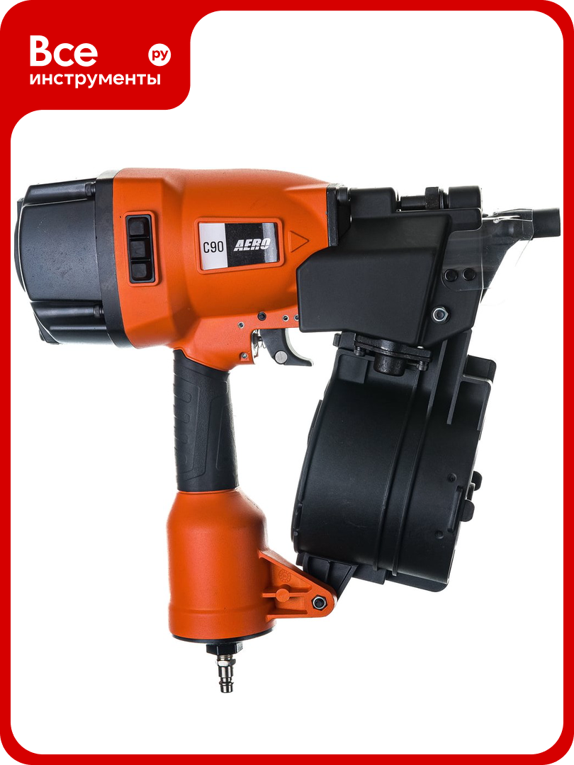 Пневматический гвоздезабивной пистолет FOXWELD AERO C90 6522, для надежного забивания гвоздей в любую породу дерева