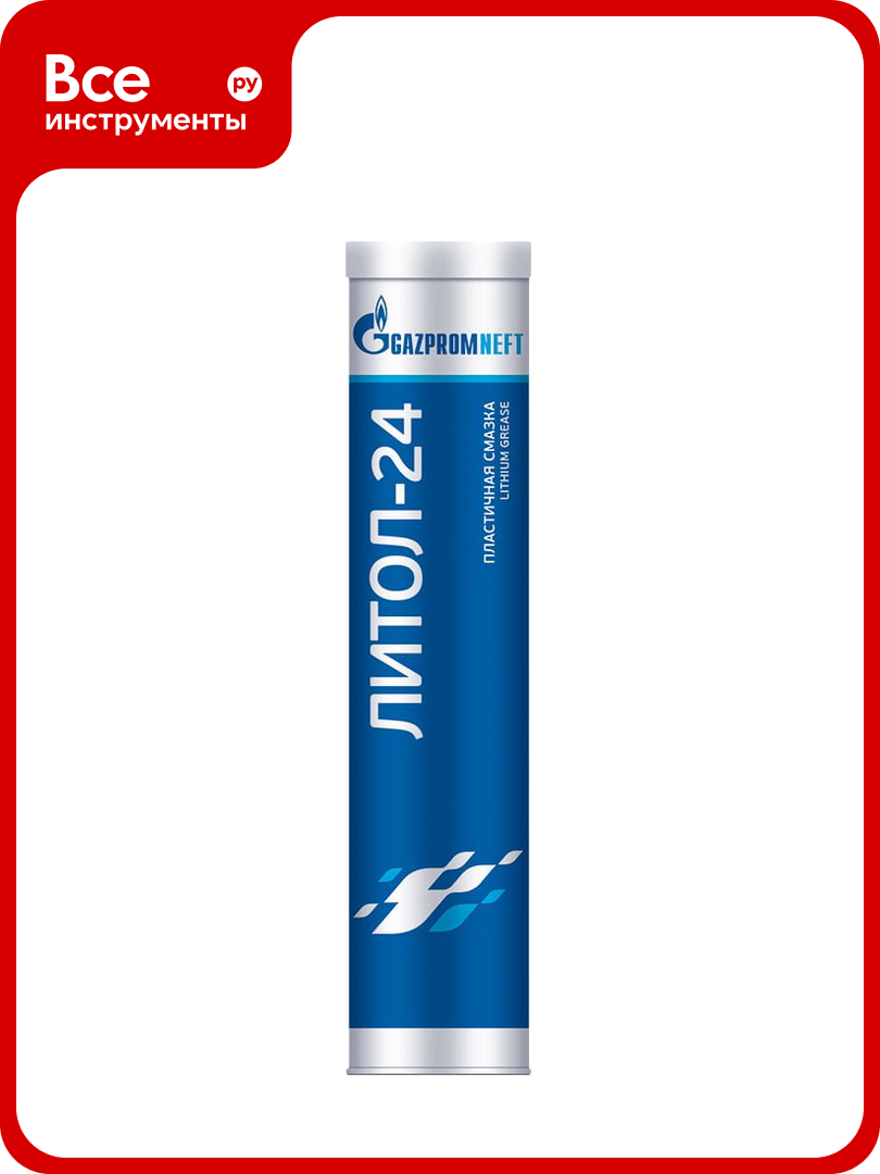 Смазка ЛИТОЛ-24 туба 400 г Gazpromneft 2389906872, для обработки подшипников качения скольжения всех типов