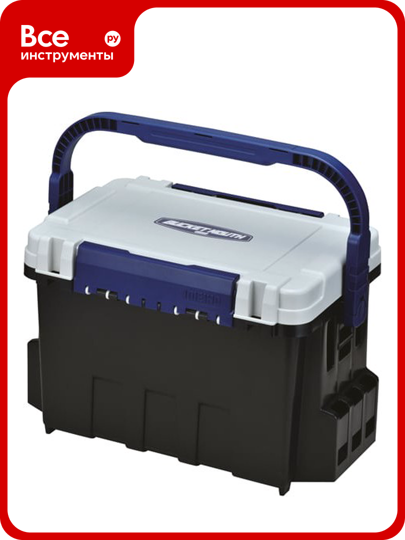 Рыболовный ящик MEIHO BUCKET MOUTH BM-9000 Black из прочного пластика с одним отделением и закрывающим механизмом