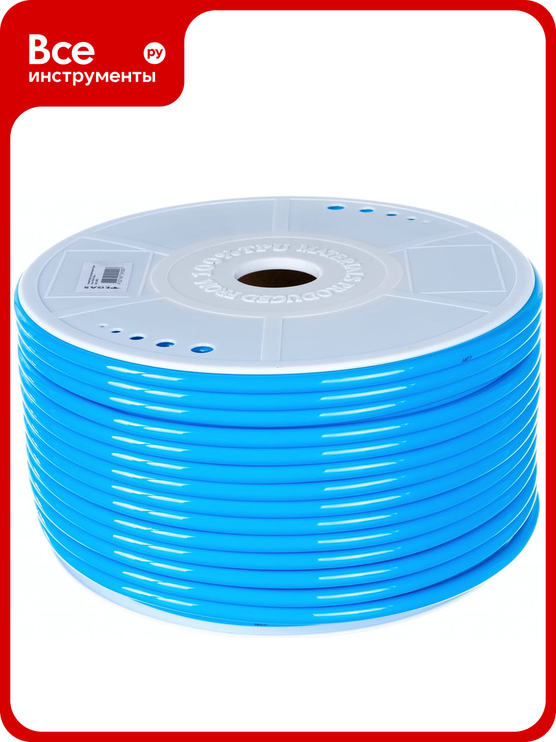 Пневмотрубка полиуретановая бухта 100 м, 8х10 мм Pegas pneumatic 6403, 100 м