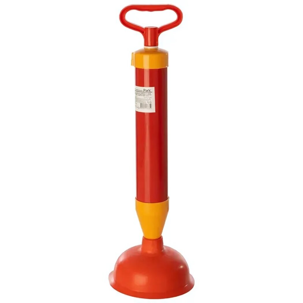 Вантуз вакуумный Park с усиленной присоской, эргономичная ручка, пластик, красный цвет