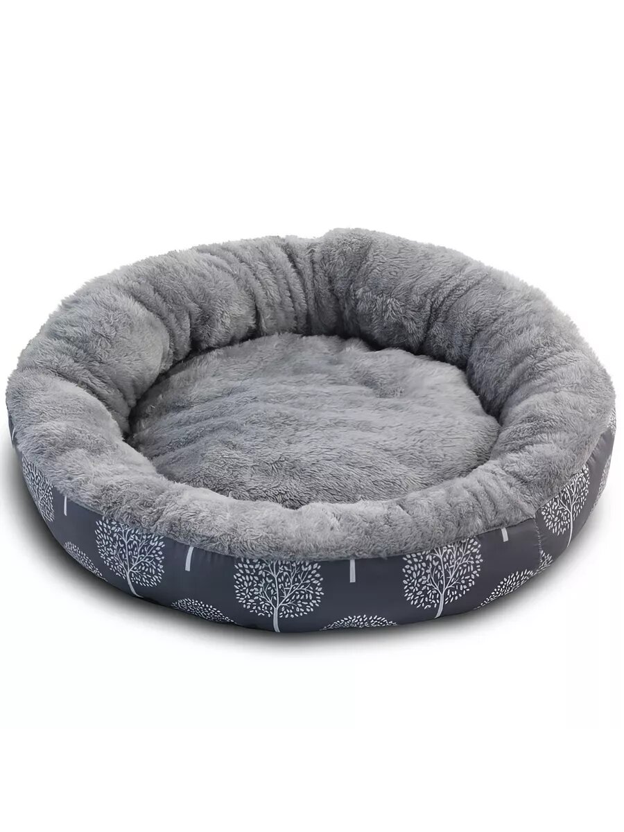 Лежанка для собак и кошек Triol Сказочный лес S круглая, размер - 53 х 53 х 10 см