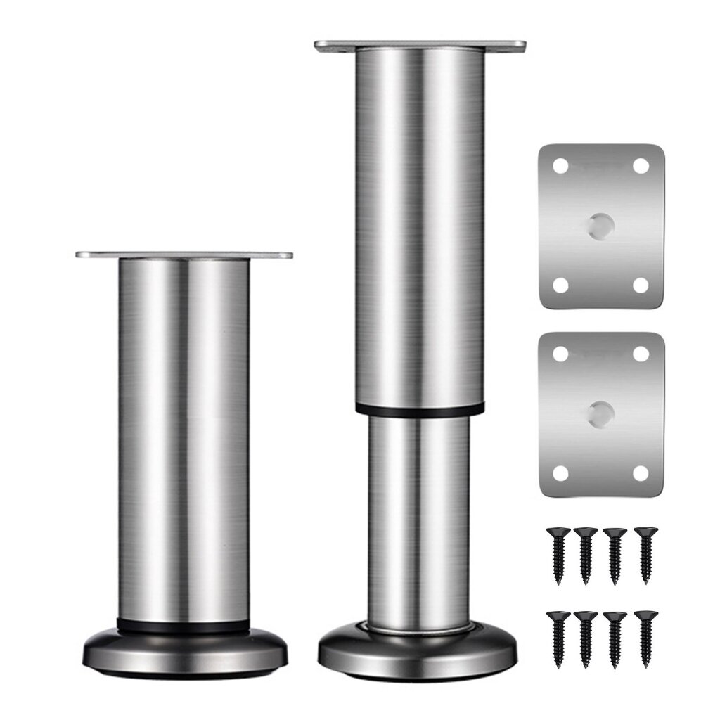 Круглые Регулируемые Мебельные Ножки 15 см Из Стали Грузоподъемностью 250 кг не Скользящее Основание для Кровати Дивана Стола
