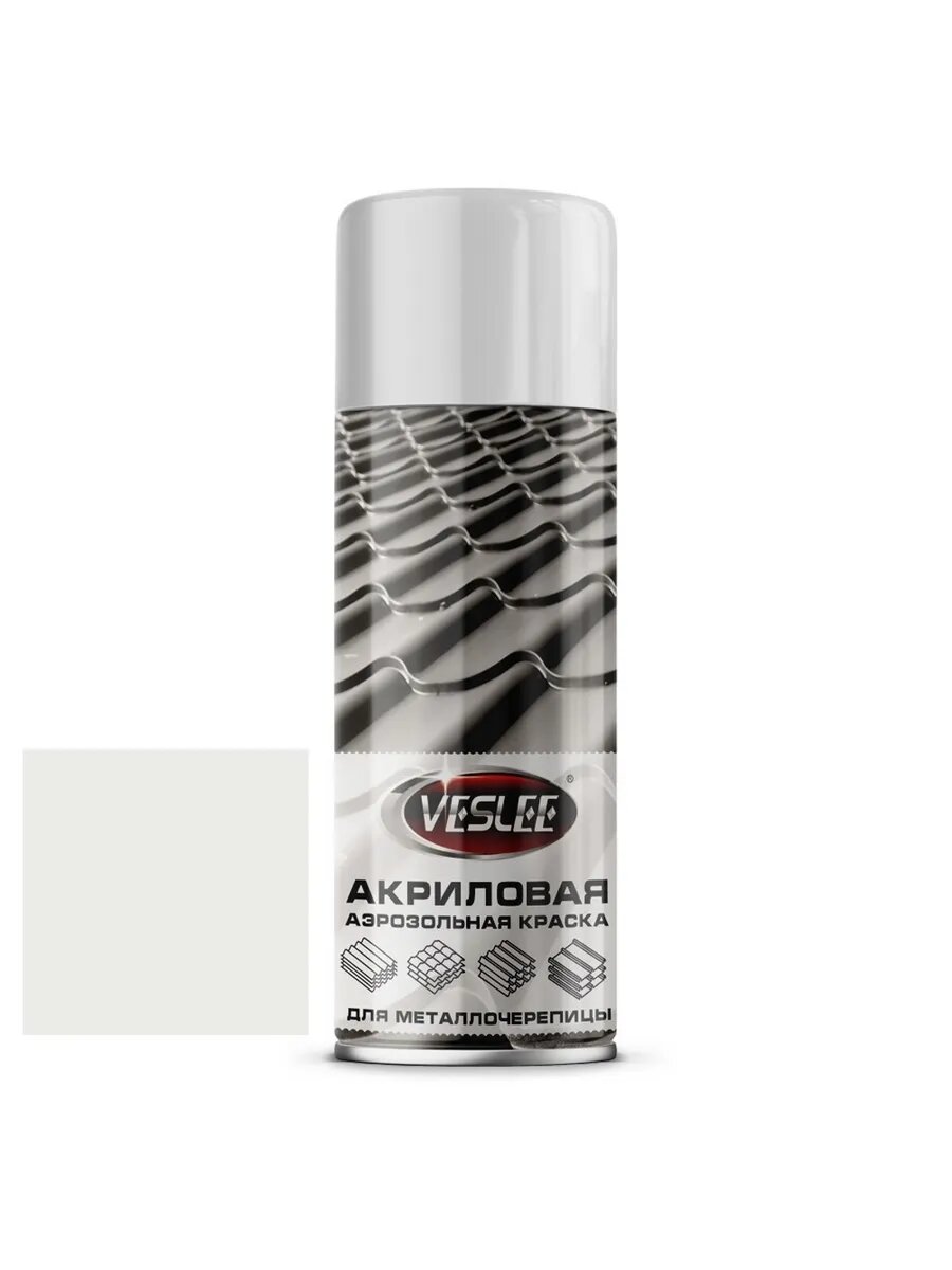 Эмаль-спрей для металлочерепицы VL-P6 9003 белая 450 мл