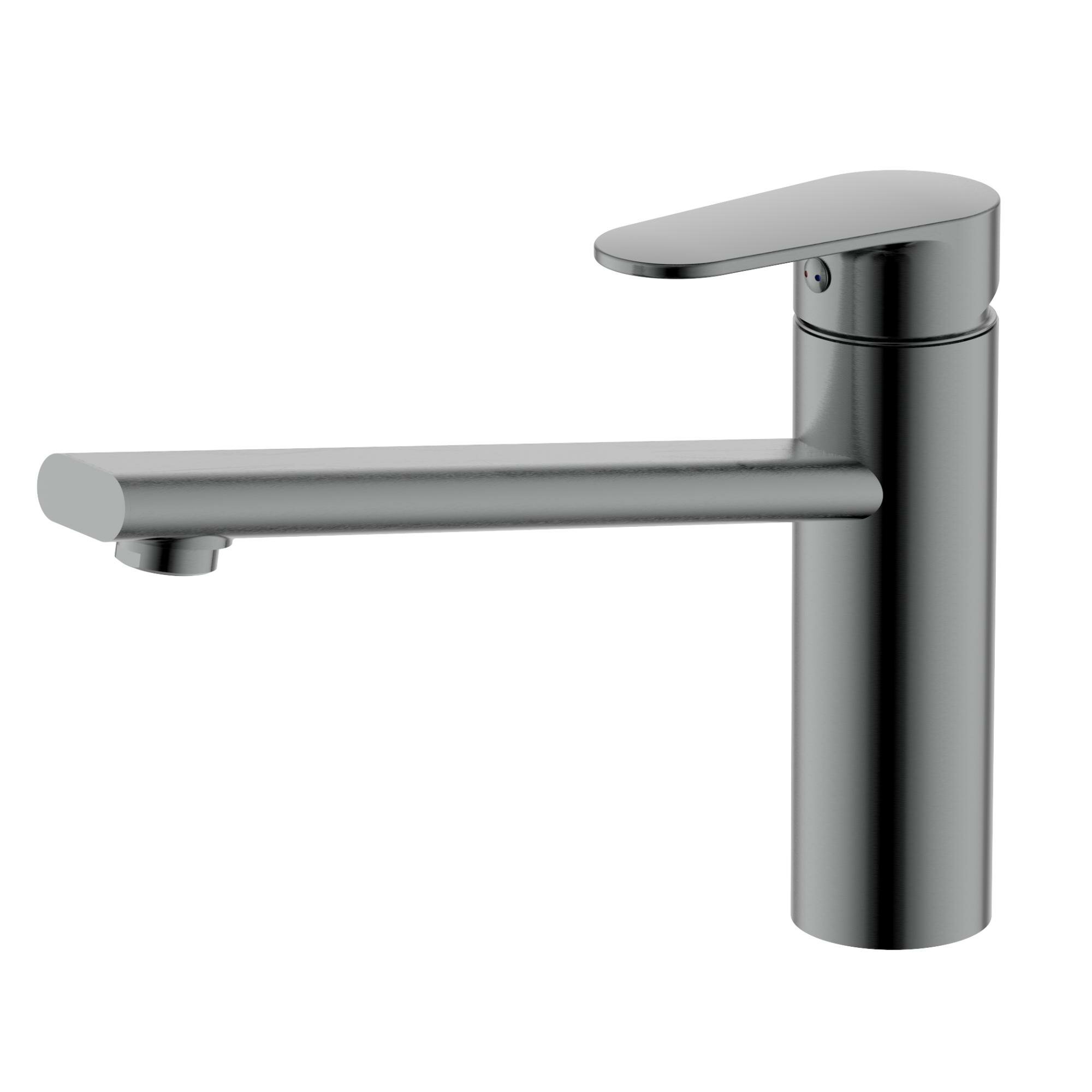 Смеситель для кухни Aquatek AQ1880BGM НИКА, оружейная сталь, современный дизайн