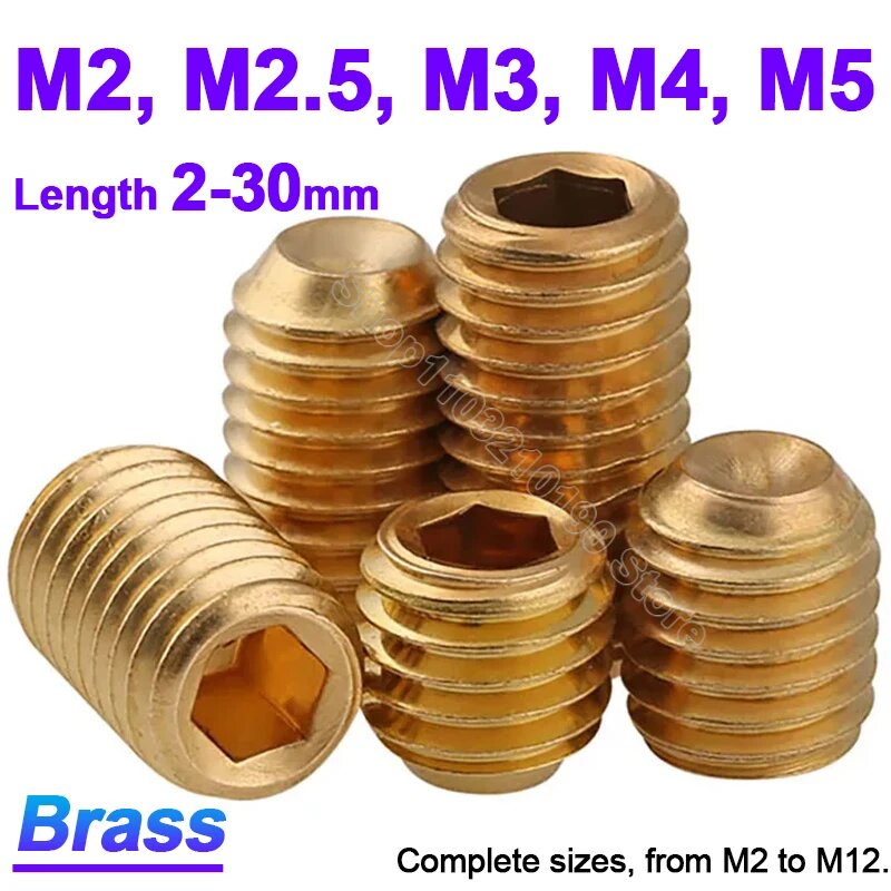 Набор болтов GooBetter латунные M2-M5 M2.5x12mm, 10Pcs