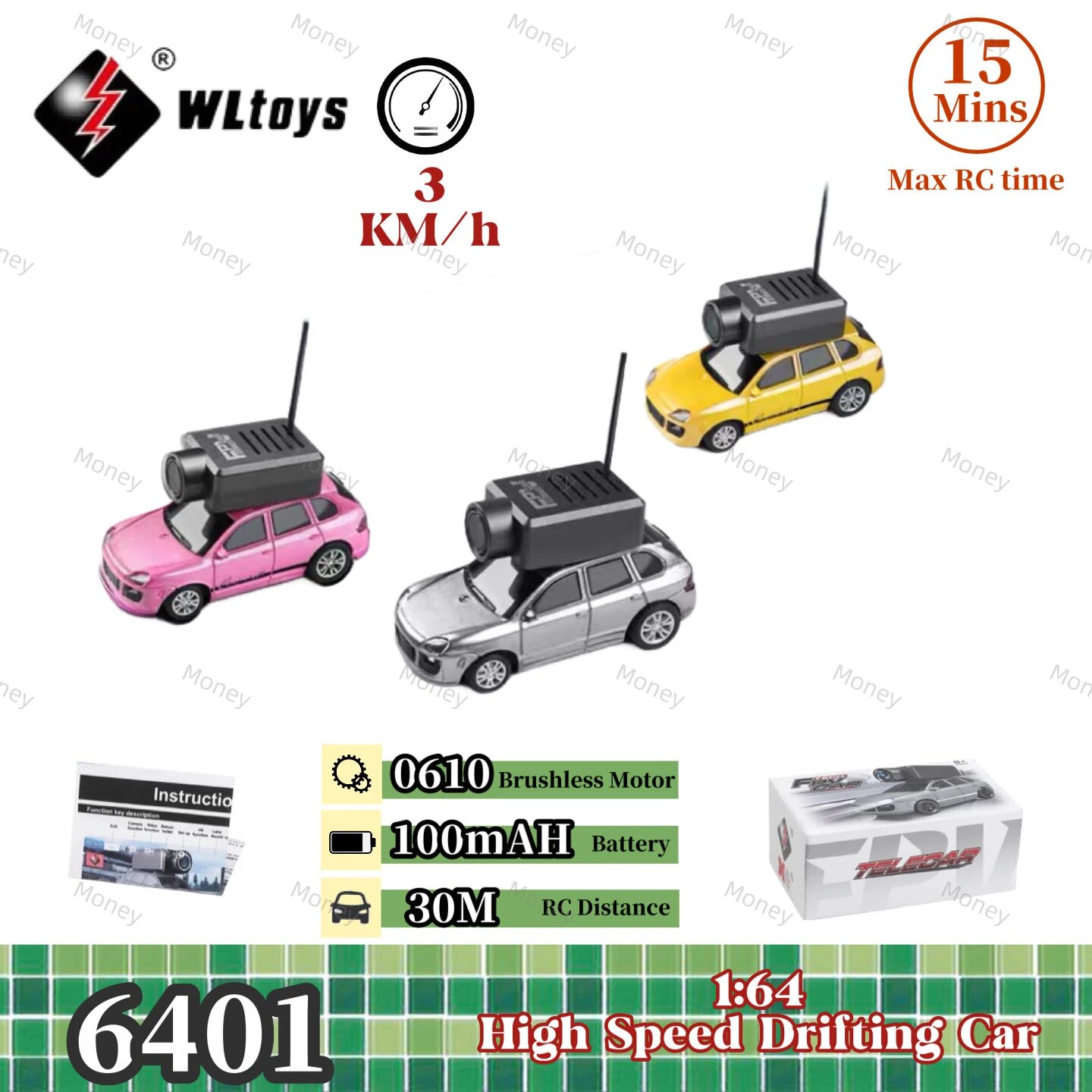 WLtoys 6401 Мини радиоуправляемый гоночный автомобиль, Серый