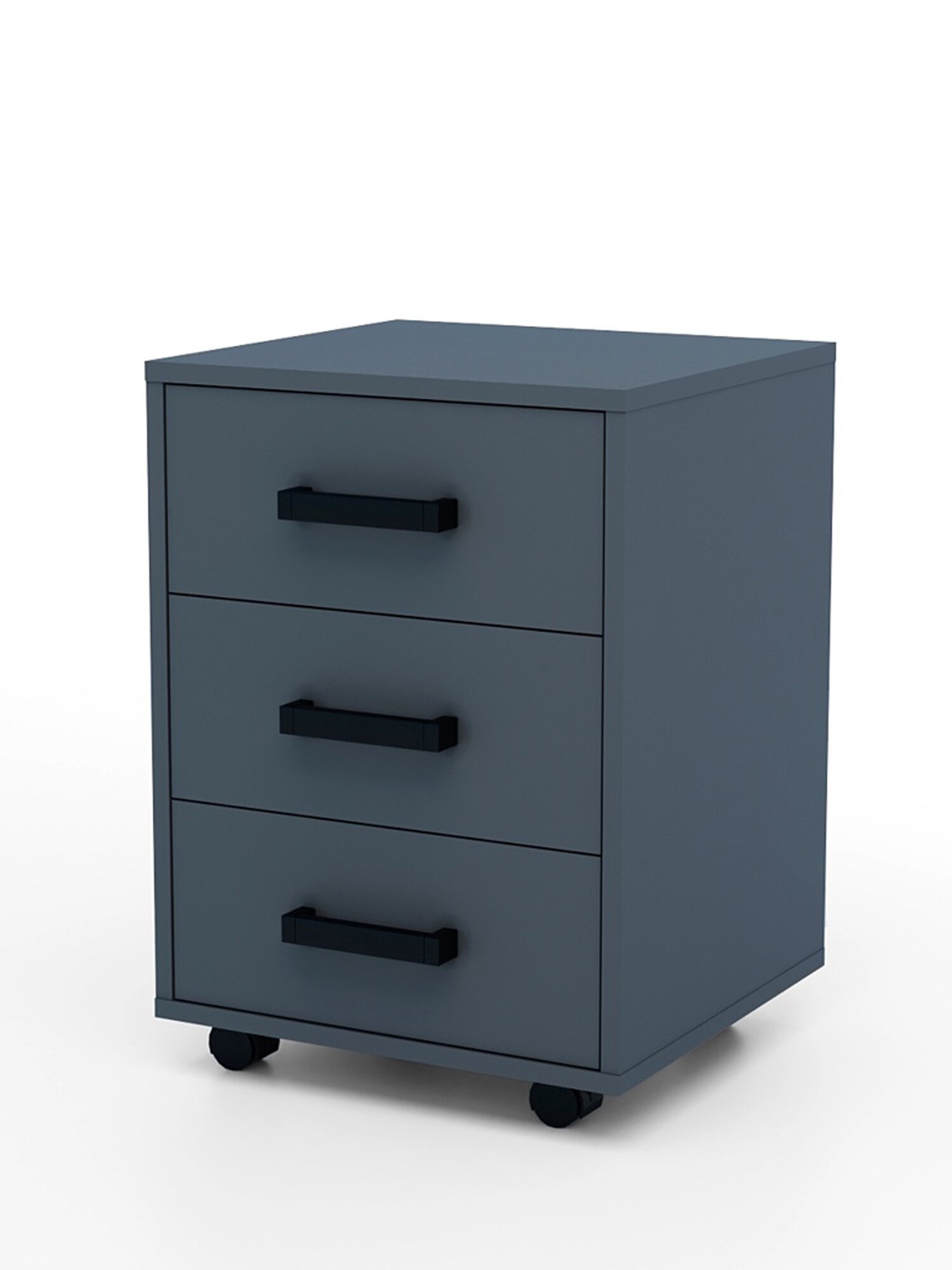 Тумба выкатная «Клик Мебель», на колёсиках, 420×400×585 мм, цвет тёмно - серый