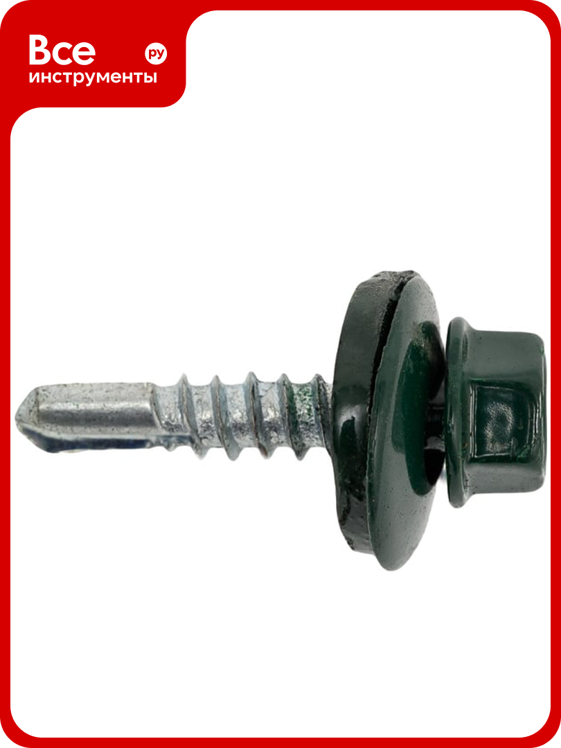 Кровельный саморез Качественный крепеж зеленый мох 5,5х25 150 шт 0500113 КЧ, 5×25