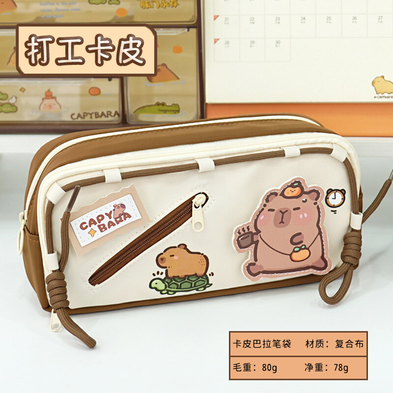 Новый стильный и милый пенал для девочек 2025 года, уникальный дизайн, высокая эстетическая ценность, пенал в форме гамбургера с большой вместимостью, сумка для канцелярии в стиле DIY.
