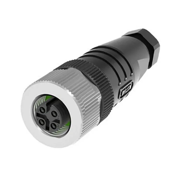 M12 A-Code 4 5 8 12 17 Pin Aviation Plug 8Pin, PG11 8-10mm, Female