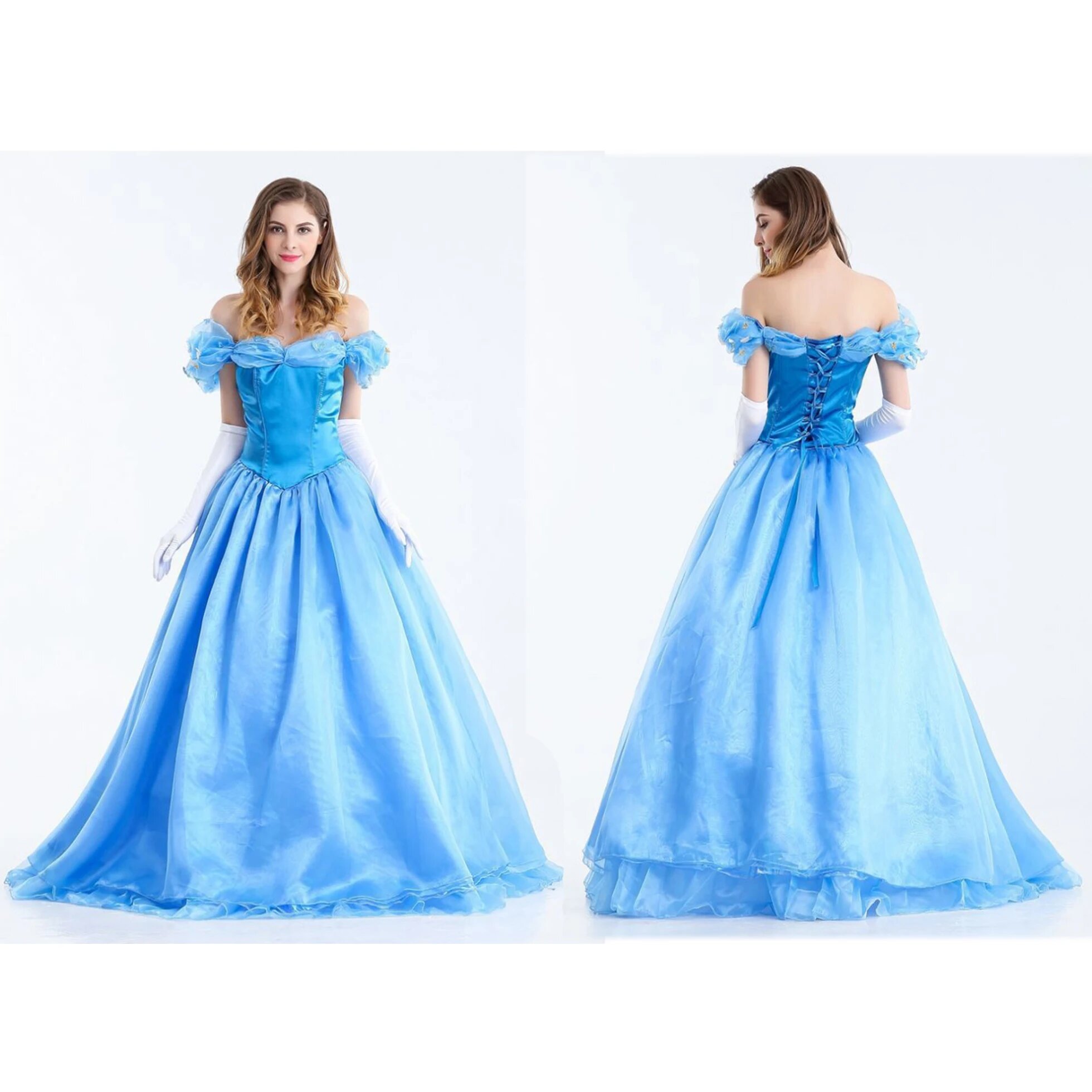 Синее платье принцессы Cinderella-1509, размер L