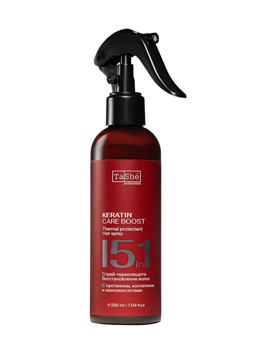 Спрей для волос термозащита 15 в 1 Tashe с кератином и аминокислотами