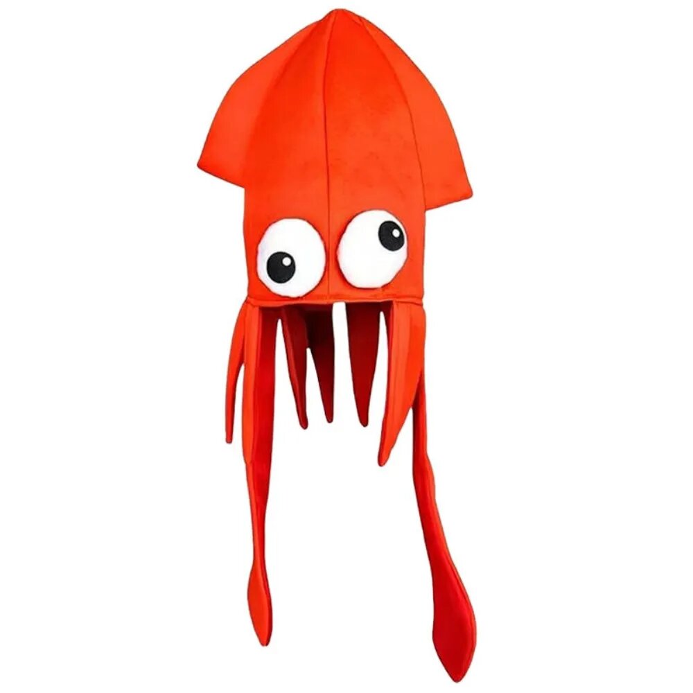 Шляпа кальмар бархатная multicolored Красный, Red