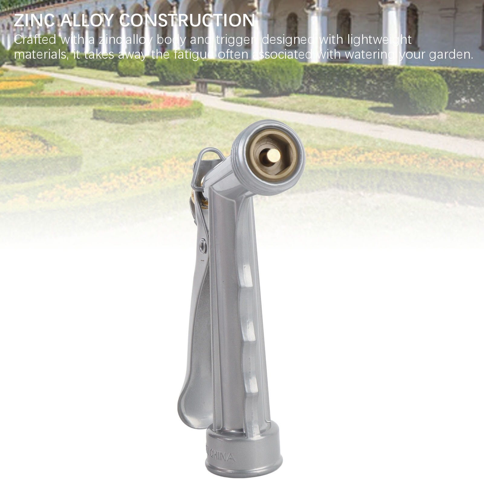 Садовый шланговый наконечник, регулируемый распылитель высокого давления для полива растений, мытья автомобиля, душа для домашних животных, цинковый сплав, стандарт ЕС