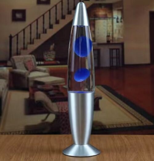 Лавовая лампа Amperia "Rocket", настольная, с регулировкой мощности, синий воск