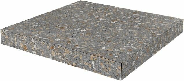 Керамический гранит KERAMA MARAZZI SG632220R/GCA Ступень угловая клееная Терраццо коричневый 33x33x0,9 Цена за 1/шт