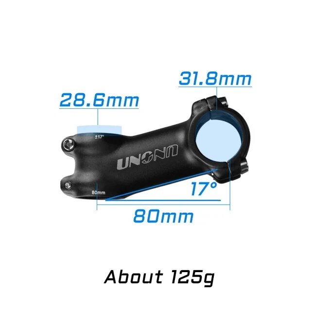 UNO MTB Вынос руля 80мм, 17°, черный